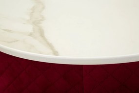 Designový toaletní stolek s taburetkou Xalvadora červený
