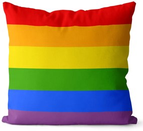 Polštář LGBT Stripes (Velikost: 55 x 55 cm)