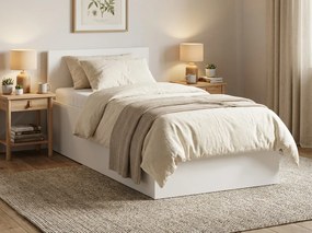 Postel SOFIA 80 x 200 cm, bílá Matrace: Matrace Coco Maxi 20 cm, Rošt: S laťkovým roštem