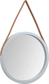 vidaXL Nástěnné zrcadlo s popruhem Ø 45 cm [351538] Barva: zlatá