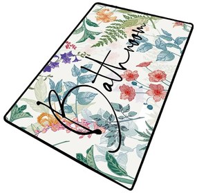 Koupelnová předložka 70x120 cm Green In Flower – Foutastic