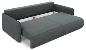 Šedá rozkládací/s úložným prostorem pohovka 216 cm Nanea – Makamii