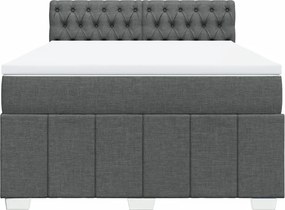 Box spring postel s matrací tmavě šedá 140x200 cm textil 3289399