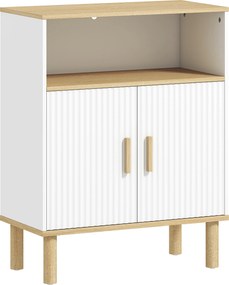 HOMCOM koupelnová skříň, úložný nábytek se 2 dveřmi, otevřená přihrádka, nastavitelná police, 60x29,5x76,5 cm, bílá