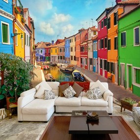 Fototapeta - Colorful Canal in Burano