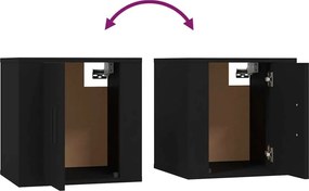 vidaXL Nástěnné TV skříňky 2 ks 40 x 34,5 x 40 cm [816643] Barva: Černá