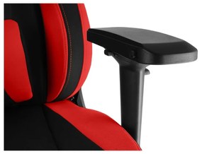 Herní židle IRON XL — látka, černá / červená, nosnost 130 kg