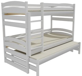 Patrová postel s výsuvnou přistýlkou PPV 020 90 x 200 cm - bílá