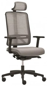 RIM Kancelářská židle FLEXI FX 1104.087.022 HODNOTY čalounění Rim PHOENIX 595 - šedá látka Barva síťoviny Rim RIB 432 - šedá síťovina