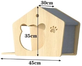 Designový a velmi kvalitní nástěnný nábytek pro kočky z masivu Varianta: Cattery 2