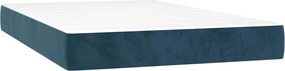 Box spring postel s matrací tmavě modrá 120 x 200 cm samet 3144325