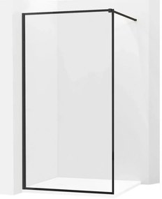 Mexen Kioto sprchová zástěna WALK-IN 8mm, 30x200 cm, černý rám, 800-030-000-00-70