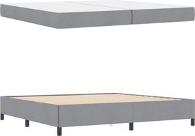 Postel s boxspringem Světle šedá 200 x 200 cm textil 3398885