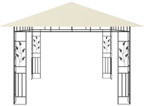 vidaXL Marketos Altán s moskytiérou 4 x 3 x 2,73 m krémový 180 g/m²