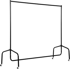 HOMCOM Stojan na oblečení, oděvní kolejnice, stojan na šaty, vozíkový stojan na oděvy (150 x 60 x 170 cm)