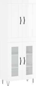 vidaXL Skříň highboard 69,5 x 34 x 180 cm kompozitní dřevo [3199651] Barva: Černá