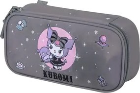 BAAGL Kuromi Grey GRS / Školní penál etue / zip YKK