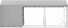 Venkovní psí kotec se střechou stříbrný 2 x 6 x 2,5 m ocel 3190491