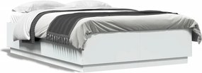 Rám postele s LED osvětlením bílý 150 x 200 cm kompozitní dřevo 3209604