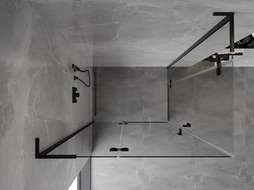 Mexen Mist-H L Duo, 2-křídlý ​​sprchový kout 105 x 70 cm, čiré sklo, černý profil, 8A5L-105L-070P-70-00