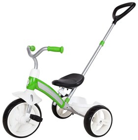 Dětská tříkolka s vodící tyčí Qplay Elite Plus zelená