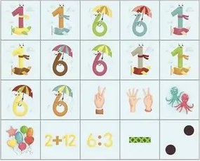 DINO Kostky Čísla / Kubus dřevěné kostky / 20 dílků / od 3 let
