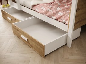 ADRK Furniture Dětská patrová postel Jori 180x80 s matrací CH-JOR-W-A-180-M