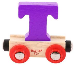 Bigjigs Rail Vagónek dřevěné vláčkodráhy Písmeno T