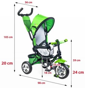 Dětská tříkolka Toyz Timmy green