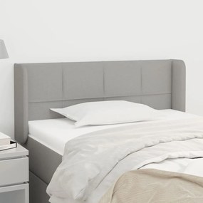 Čelo postele typu ušák světle šedé 93x16x78/88 cm textil 3118750