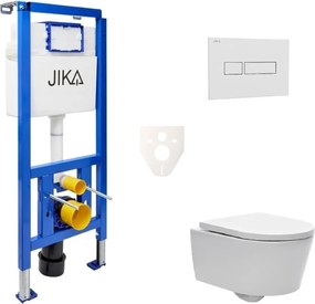 Cenově zvýhodněný závěsný WC set Jika do lehkých stěn / předstěnová montáž+ WC SAT Brevis SIKOJSW1
