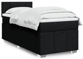Box spring postel s matrací černá 90x190 cm textil 3286925
