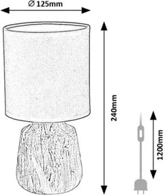Rabalux Černá stolní lampa Nalisa pro žárovku E14 74066
