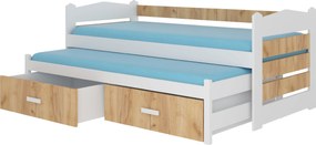 ADRK Furniture Postel dvojitá TIARRO 200x90 CH-Tia-W+OGOLD-206-E1366