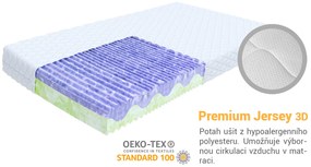 Matrace s profilovanou pěnou Zuno 140x200 Potah: Premium Jersey 3D