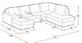 Tmavě šedá rohová pohovka (pravý roh/do "U") Hero – Scandic