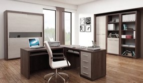 Casarredo - Komfort nábytek Vitrína VEGAS V-12, pravá, výběr barev | barva: jrs-santana-tmava