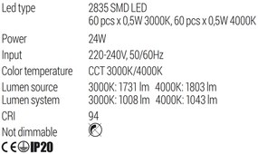 Světla a lustry REDO GROUP LED lustr nad stůl Redo SOLERA 01-3591/24W/CCT 3000K/4000K