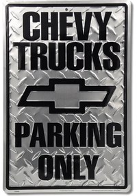 Plechová cedule Chevy Trucks Parking 30 cm x 45 cm