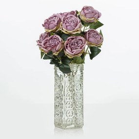 Růže x 9 květin ve fialové barvě. Kytice NATAŠE.