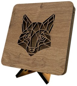 Li-Go "Hlava lišky" lampa 19x19cm provedení povrchu: dub světlý