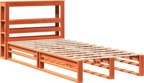 Postel bez matrace voskově hnědá 100 x 200 cm masivní borovice 3306491