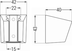 Držák sprchy MAXMAX MEXEN - hranatý - černý, 79353-70