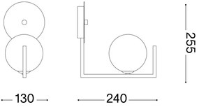 Ideal Lux - LED Nástěnná lampa BIRDS 1xG9/3W/230V černá/zlatá