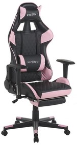 Kancelářská židle černá/růžová VICTORY Beliani