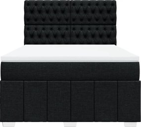 Box spring postel s matrací černá 160x200 cm textil 3294028