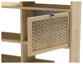 Knihovna v dekoru dubu v přírodní barvě 95x170 cm Ecrin – Marckeric