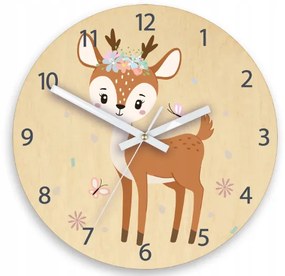 M.Clock Nástěnné hodiny Jelínek rozměr 30x30cm béžové