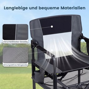 Costway Sada 2 ředitelských židlí, skládací kempingové židle