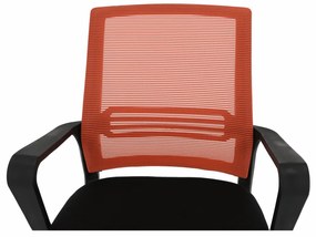 Kancelářská židle APOLO new, síťovina oranžová, látka černá, plast černý, kov chrom